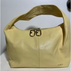 Furla | Bags | Furla Ginger Small Hobo Bag In Yellow Leather | Poshmark